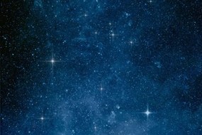 DIMEX | Samolepicí vliesová fototapeta na zeď Krásné hvězdné nebe MA-5-2289 | 375 x 250 cm | modrá, bílá, černá