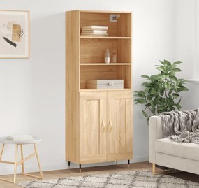 vidaXL Skříň highboard 69,5 x 34 x 180 cm kompozitní dřevo [3189934] Barva: Bílá