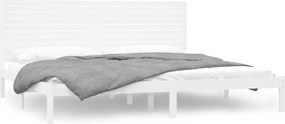 Rám postele bílý masivní dřevo 180 x 200 cm Super King 3104624