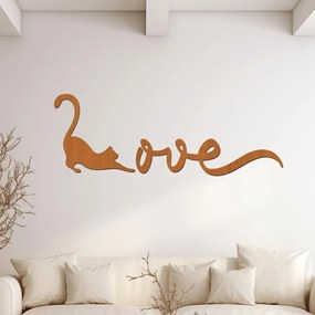 dřevo života Dřevěný nápis Kočičí láska Rozměry (cm): 40x14, Barevný vzor: Třešeň