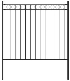vidaXL Marketos Zahradní plot Assen ocelový 1,7 x 0,8 m černý