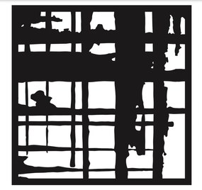 Okna do duše - dřevěný abstraktní obraz na zeď od 2opice.cz Materiál: ČERNÝ EBEN, Velikost (mm): 350 x 350