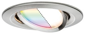 Paulmann 92964 ZigBee LED Nova Plus Coin, zapuštěná bodovka 1x3.5W RGBW kartáčovaný hliník