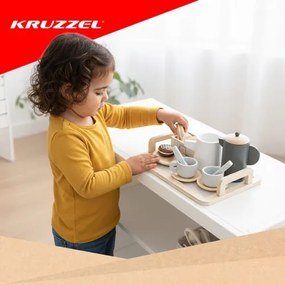 Kruzzel 26543 16dílná dřevěná čajová sada