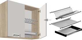 FAVORIT s | horní skříňka FL-53G s odkapávačem | 80 cm | šedá lesk | VÝBĚR KORPUSU