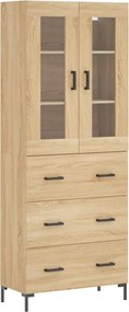 Skříň highboard dub sonoma 69,5 x 34 x 180 cm kompozitní dřevo 3198404