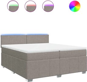 Box spring postel s matrací taupe 200x200 cm textil 3289472