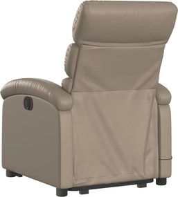 Zvedací masážní polohovací křeslo cappuccino umělá kůže 3204053