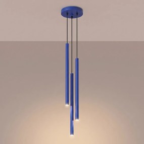 Sollux Lighting Závěsné svítidlo PASTELO 3P ultramarínové