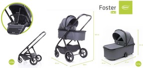 4Baby Kočárek 2v1 FOSTER  grafit