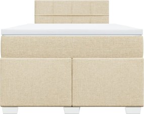 Box spring postel s matrací krémová 120x190 cm textil 3285832