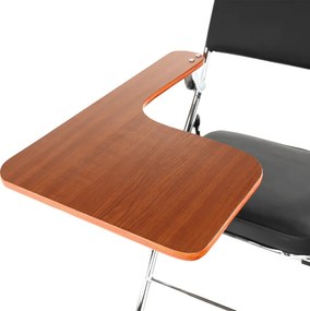 Židle s deskou na psaní, černá/přírodní, TEKER
