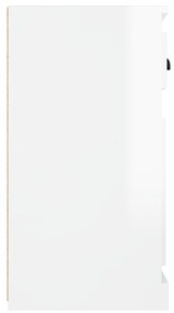 Příborník bílý vysoký lesk 70 x 35,5 x 67,5 cm kompozitní dřevo - Default Title