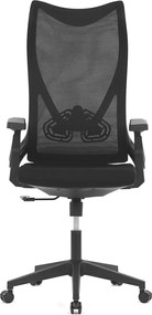 Ergonomická kancelářská židle SOSA - černá síťovina