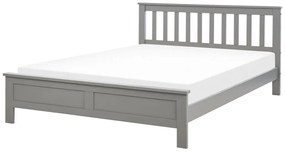 Dřevěná postel 140 x 200 cm šedá MAYENNE Beliani