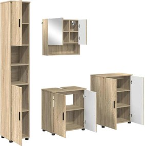 Sada koupelnového nábytku 4 ks Sonoma dub 61 x 35 x 64 cm 3393005