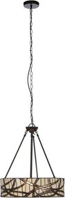 Kovové závěsné svítidlo se skleněným stínidlem ø 46 cm Waldorf – Premier Housewares