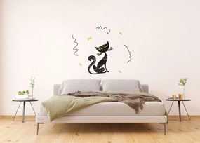 Dekorativní samolepka na zeď Okouzlující Kocour s Popisy | 65 x 85 cm | DE0421