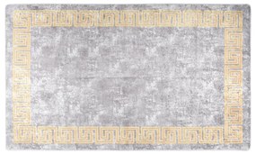vidaXL Koberec pratelný šedý a zlatý 150 x 230 cm protiskluzový