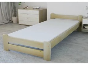 Vyvýšená masivní postel Euro 90x200 cm včetně roštu Ořech