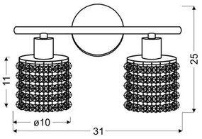 Nástěnné svítidlo ROYAL 2xG9/40W/230V