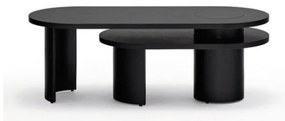 Černý konferenční stolek v dekoru jasanu 120x50 cm Nori - Teulat