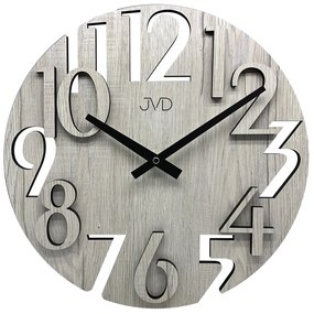 JVD Dřevěné designové 3D nástěnné hodiny JVD HT113.2