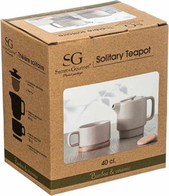 Konvice čajová s šálkem NATURAL, 800 ml, světle růžová