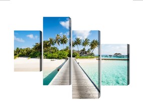 Vícedílný obraz Pohled Na Tropický Ostrov Nedostatek Nedostatek Přírodní plátno 120x75