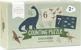 Počítání puzzle: dinosaurus