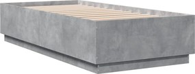 Rám postele betonově šedý 90 x 200 cm kompozitní dřevo 3209726