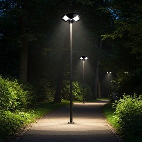 LED Solární pouliční lampa se senzorem LED/15W/6V 6500K IP65 černá + DO