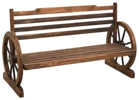 Zahradní lavice 142 cm masivní jedlové dřevo 313891