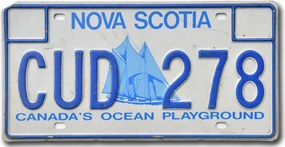 Kanadská SPZ Nova Scotia Ocean Playground CUD 278