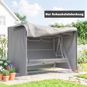 Outsunny kryt na zahradní houpačku, ochranný kryt na hollywoodskou houpačku, kryt, nepromokavý, ochrana proti slunci, Oxford, šedý 205 x 124 x 164 cm
