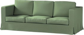 Potah na pohovku IKEA Karlanda 3-místná nerozkládací, dlouhý barva zelená látka pletený vzor