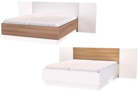 Nábytek Mikulík Dvoulůžková postel SMART XL s úložným prostorem, 180×200 cm Dekor: Dub natur
