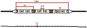 Mantra 7363 LED pásek 14,4W/m, 1051lm/m 2700K, CRI90 délka 5m, 24VDC, IP20