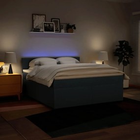 Box spring postel s matrací modrá 180x200 cm textil 3288273