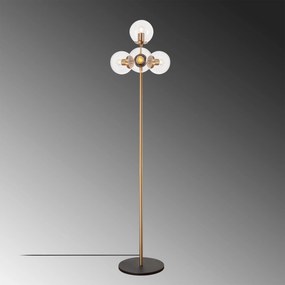 OPVIQ Podlahová lampa AKKAS bronz čiré sklo