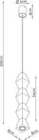 Závěsné svítidlo z bukového dřeva v přírodní barvě ø 8 cm Cubo – Sollux