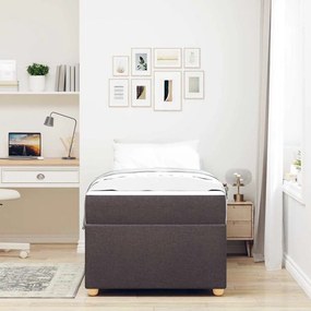Rám postele s matrací Tmavě hnědá 90 x 190 cm textil 3399324