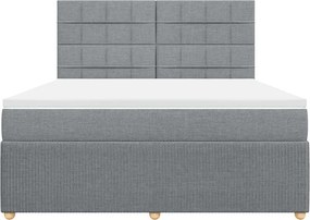 Box spring postel s matrací světle šedá 180 x 200 cm textil 3294435
