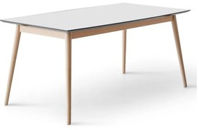 Rozkládací jídelní stůl s bílou deskou v bílo-přírodní barvě 90x165 cm Meza – Hammel Furniture