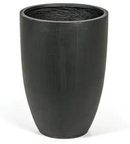 Květináč kulatý XXL, 50 x 50 x 70 cm, cement, černá