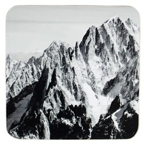 Pevné korkové podtácky Mont Blanc set 6ks - 10*10*0,4cm