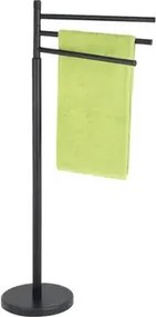 MSV ELLA stojan na ručníky 3 ramena černá / ocel / 40 CM