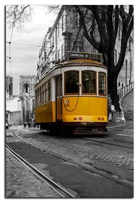 Obraz na plátně - Historická tramvaj v centru Lisabonu - obdélník 7116A (120x80 cm)