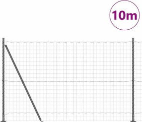 Evropský plot s betonovou základnou 10 x 1,4 m Šedá Síťovina 3350971