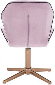 LuxuryForm Židle MILANO MAX VELUR na zlatém kříži - fialový vřes